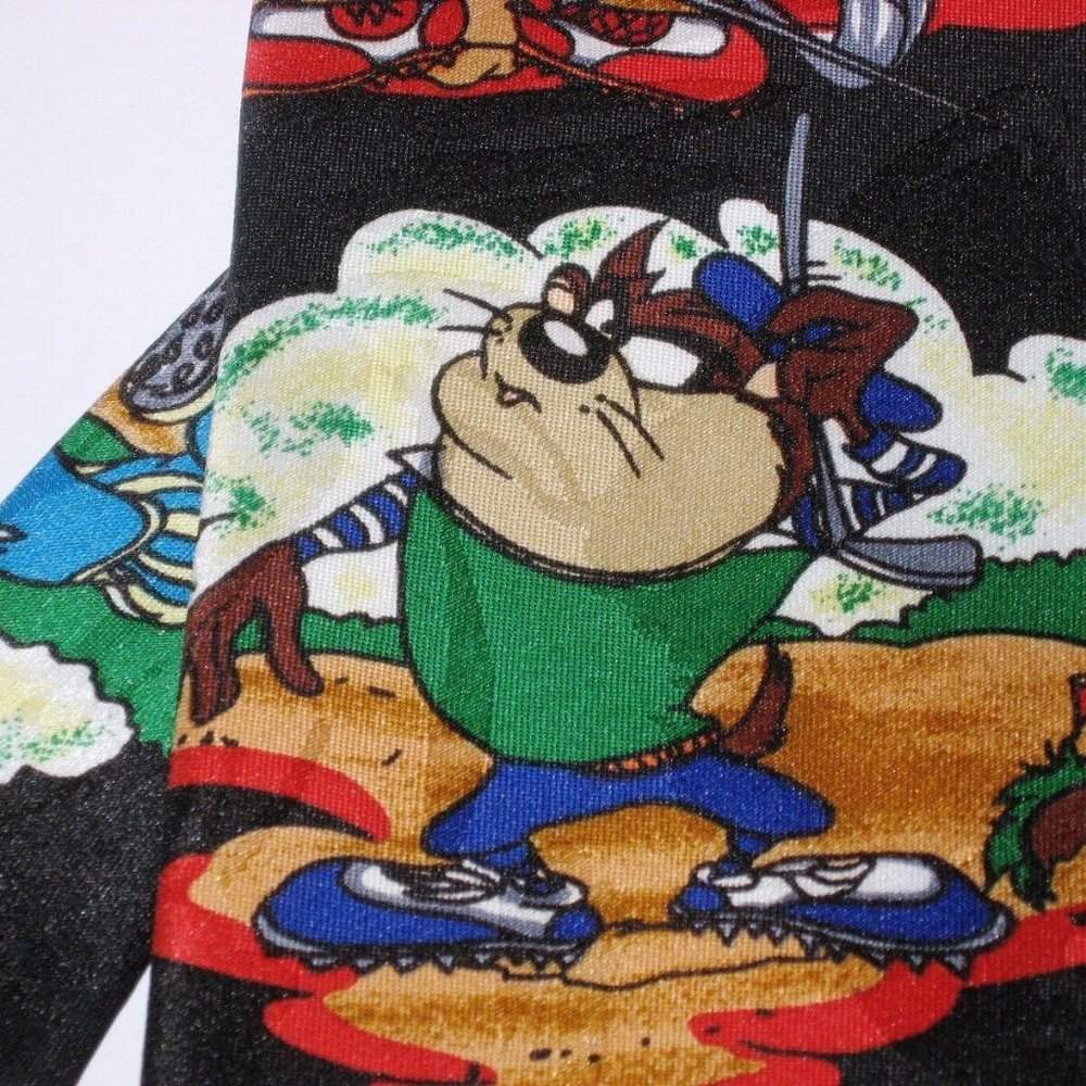 Looney Tunes Tie Golf Taz Bugs Bunny Sylvester Bir - Gem